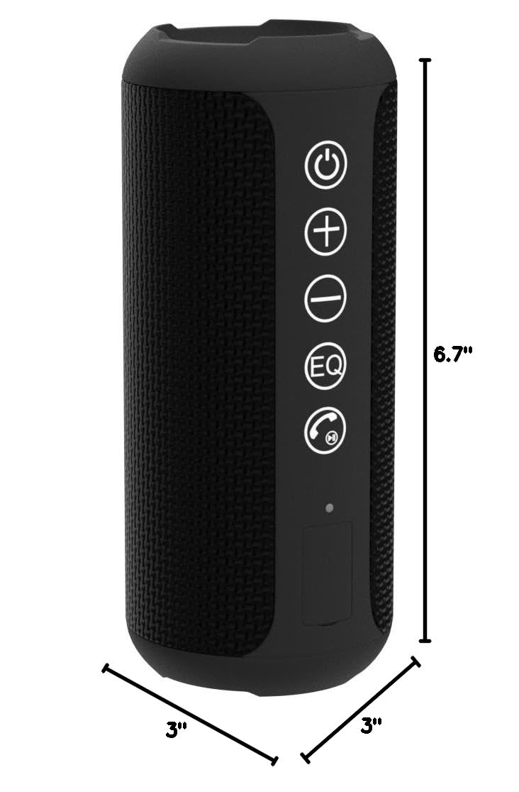 Ortizan Portable Bluetooth Speaker, IPX7 Waterproof Wireless Speaker with 24W Loud Stereo Sound, Outdoor Speakers with Bluetooth 5.0, 30H Playtime, 66ft Bluetooth Range, Dual Pairing for Home, Party