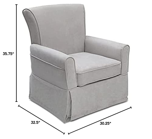 Delta Children Benbridge Glider Swivel Rocker Chair, Dove Grey