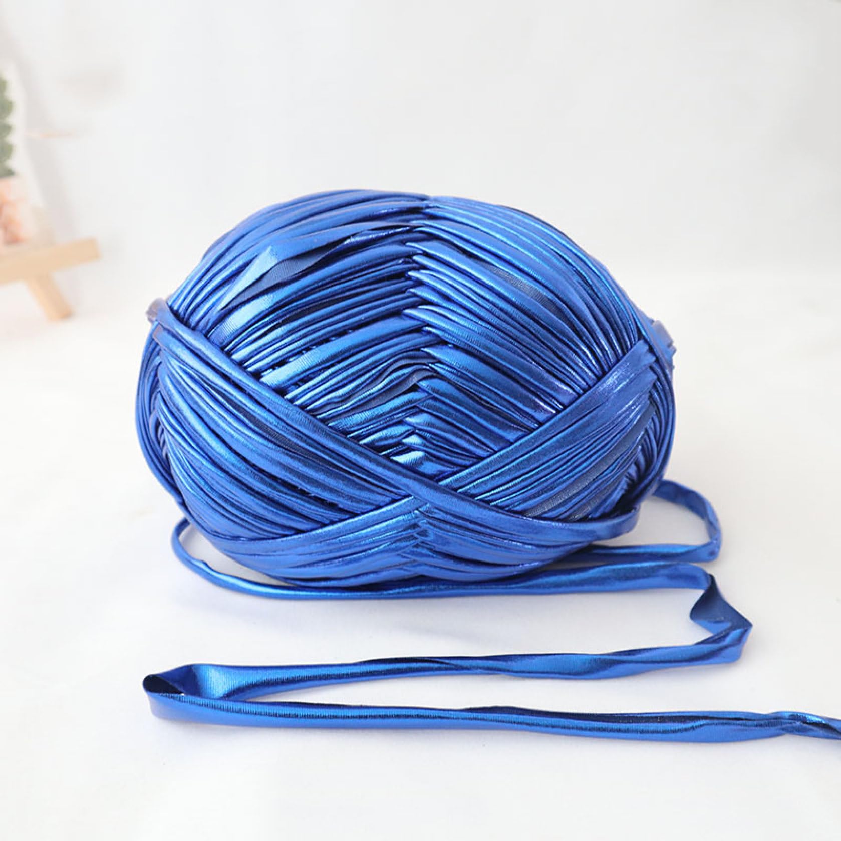 200g Metallic Yarn Crochet Knitting Needlework Weaving Fancy Thick Cloth Wool Shinny Gold Silver Purse Handbag DIY