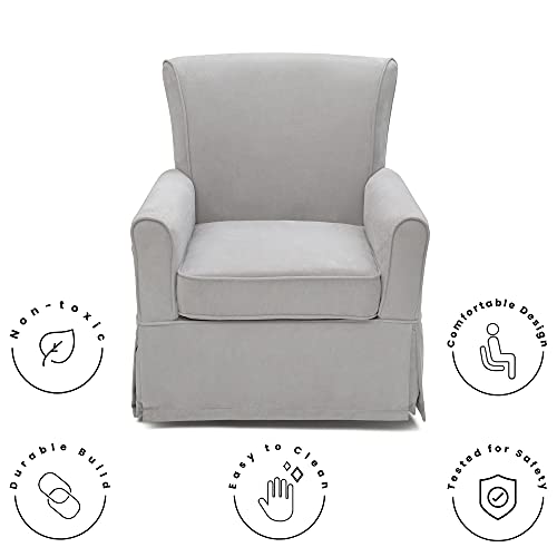 Delta Children Benbridge Glider Swivel Rocker Chair, Dove Grey