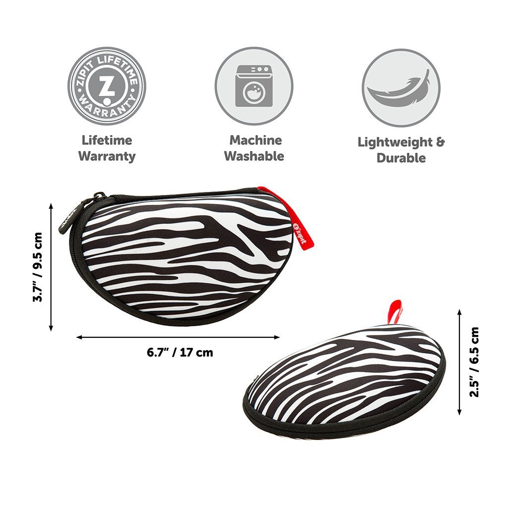 ZIPIT Colorz Glasses Case/Storage Box, Zebra