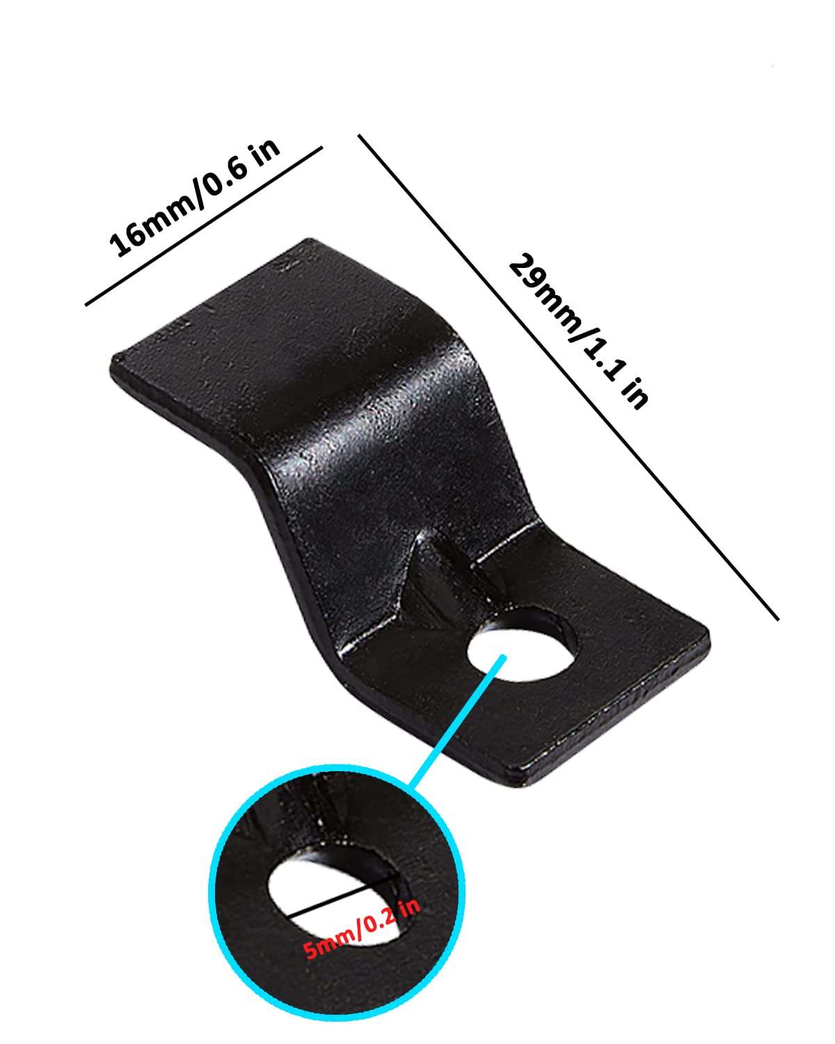 Table Top Fasteners, Z Clips for Table Tops 40 Packs (Black)