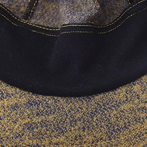 AONIJIE Merino Wool Knit Short Brim Knitted Hat for Men Women, Warm Beanie Visor for Fall Winter Daily Headwear Protect Ear (B:Yellow)