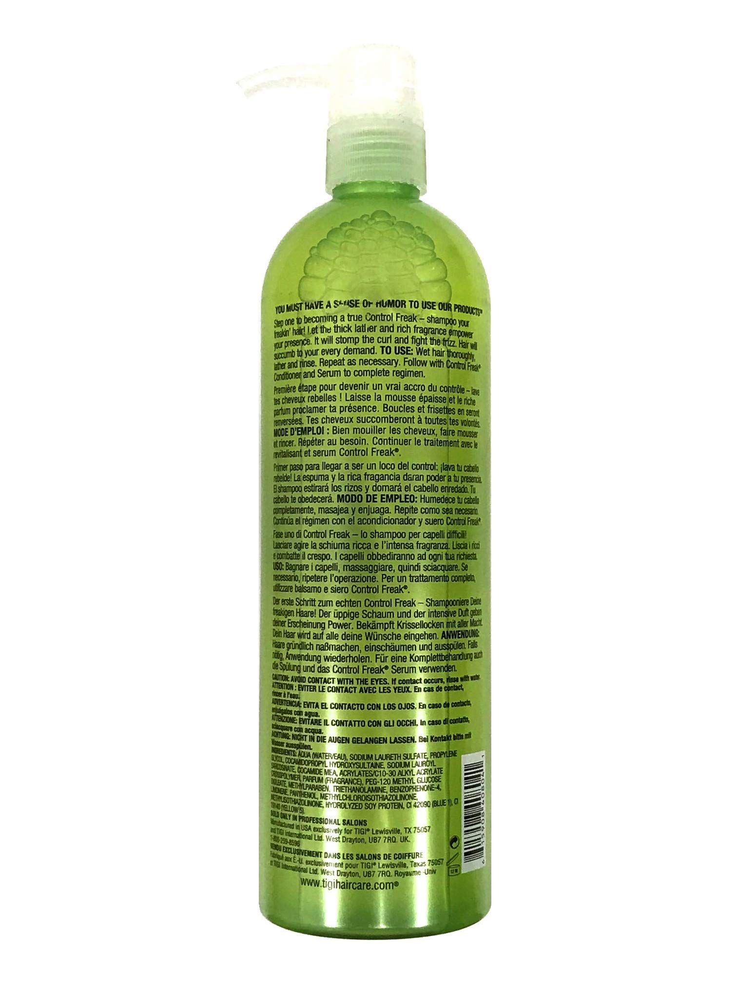 TIGI Bed Head Control Freak Shampoo, Frizz Control and Straightener, 25.36-Fluid Ounce (750 ml)