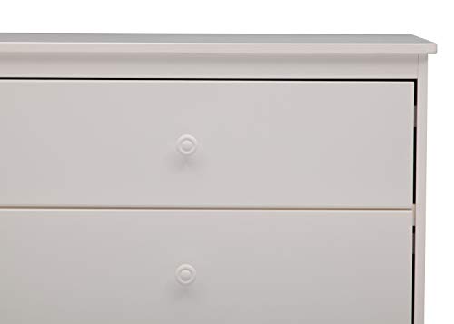 Delta Children Sutton 3 Drawer Dresser with Changing Top, White