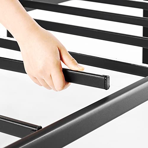 Best Price Mattress 14-Inch Metal Platform Beds w/ Heavy Duty Steel Slat Mattress Foundation (No Box Spring Needed), Black