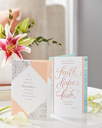American Greetings Religious Sympathy Card (Faith, Hope, and Love)