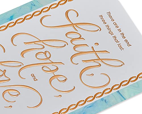 American Greetings Religious Sympathy Card (Faith, Hope, and Love)
