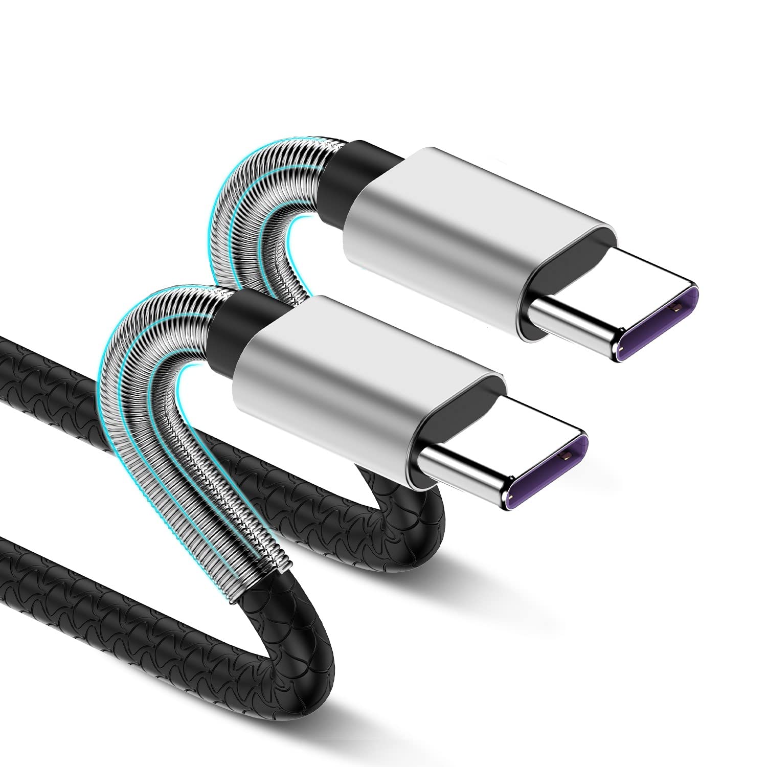 USB C to USB C Cable【10Ft 2Pack】,Usbc to Usbc Charging Cable Cord 60W/3A Fast Charger,Type C to USB Adapter for Samsung Galaxy S22/S22+, S21/S21+ Ultra 5G, S20/S20+ Ultra 5G, Note 20/10, Pixel, Switch