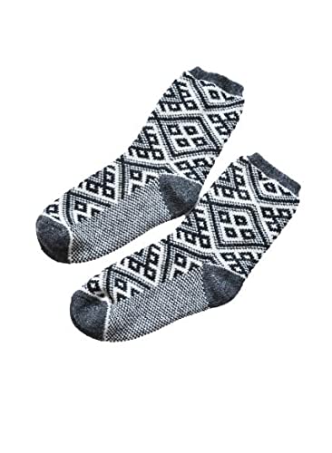 Hand knit socks for men 100% Wool men Warm Woolen Knitted size 9-12.L