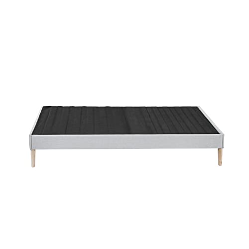 Classic Brands Eternity Soft Grey Upholstered Bed Frame, Queen