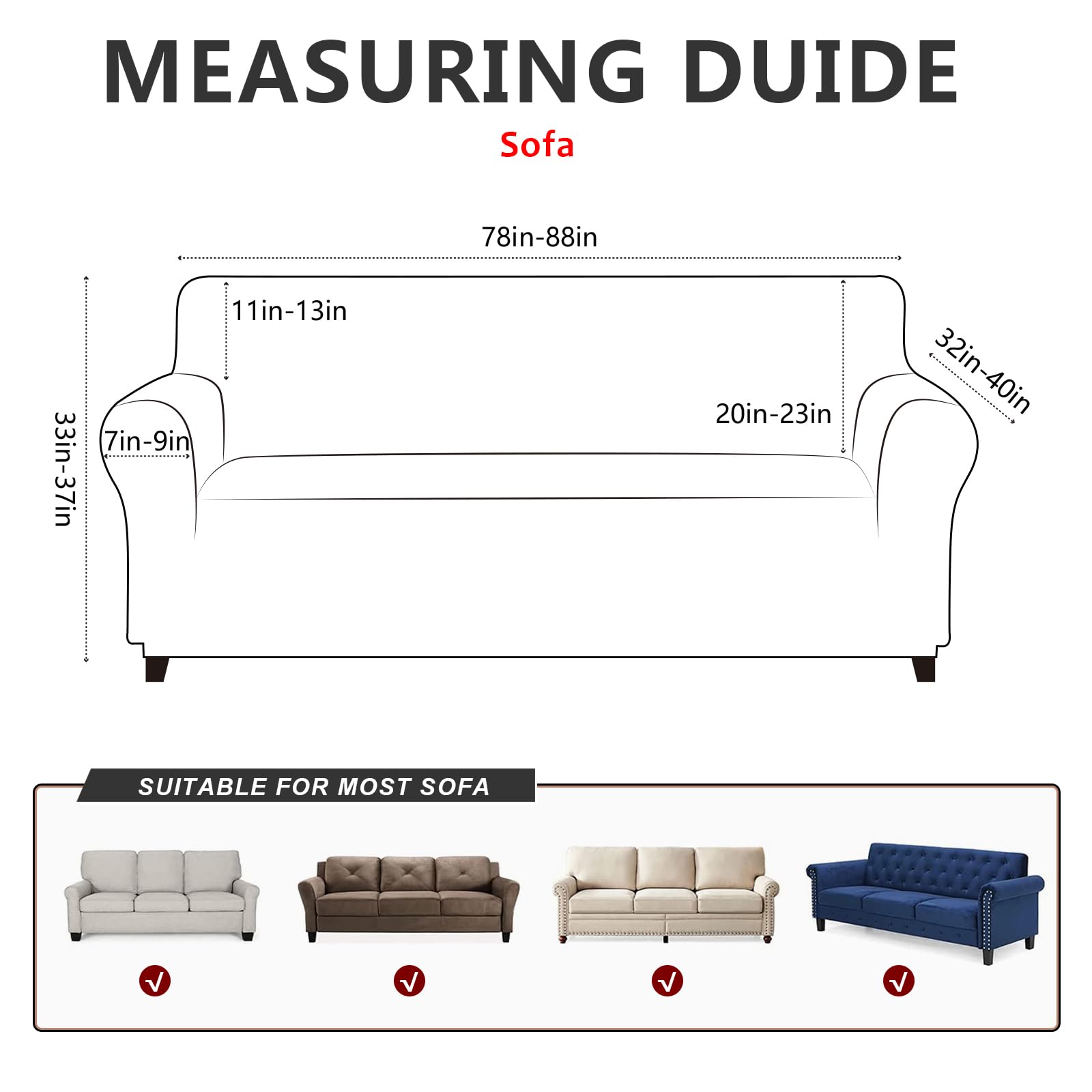 molasofa Sofa Covers - Couch Cover for Leather Couch, Soft and Washable Sofa Covers with Leather-Like Quality. Non-Pilling, Non-Slip 1-Piece Couch Cover for Dogs, Cats, and Kids (02 Dark Brown)