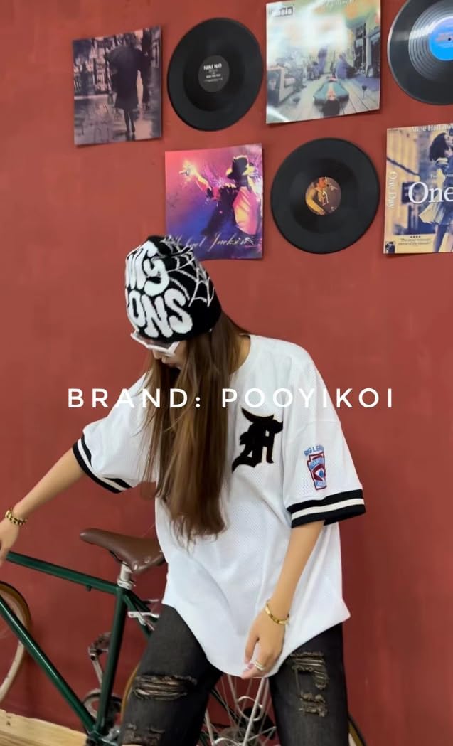 Pooyikoi Knitting Hat Men Women Quality Cap Warm Cap Harajuku Beanie Gothic Spider Pattern Wool Acrylic Y2k Knitted Hat Black Brown