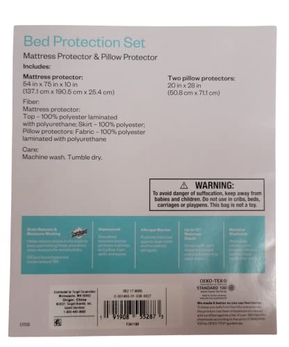 Room Essentials Fitted Waterproof Mattress Protector Full