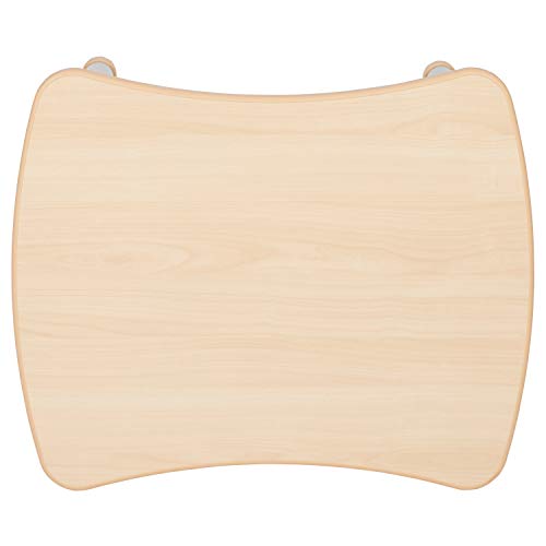 Flash Furniture 21.875"W x 26.625"L Rectangular Natural Plastic Height Adjustable Activity Table
