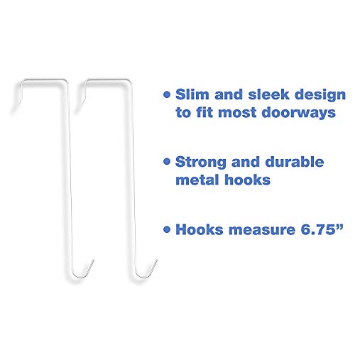 Delta Children 4 Pocket Over The Door Hanging Organizer Easy Storage/Organization Solution - Versatile and Accessible in Any Room in the House, Dove Grey, (Pack of 2)