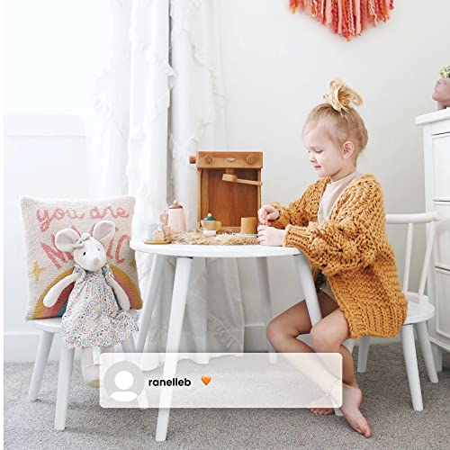 Delta Children Homestead Kids Table & 2 Chairs Set - Ideal for Arts & Crafts, Greenguard Gold Certified, Grey