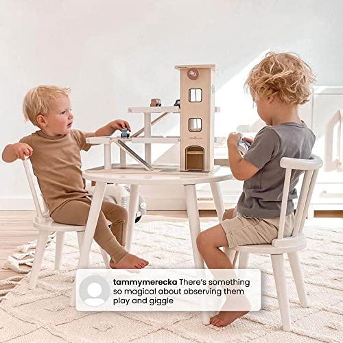 Delta Children Homestead Kids Table & 2 Chairs Set - Ideal for Arts & Crafts, Greenguard Gold Certified, Grey