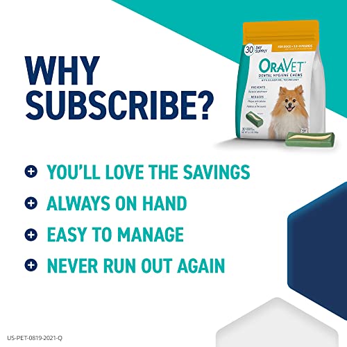 Merial Oravet Dental Hygiene Chew For X-Small Dogs (3.5-9Lbs Lbs), Dental Treats For Dogs, 30 Count