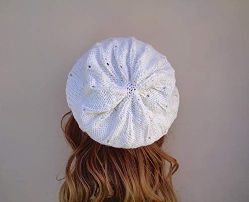 Hand Knit Slouch Hat, Soft Wool, Slouchy Beanie Women & Teen Girls, CHOOSE COLOR