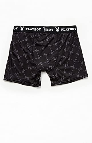 PacSun Playboy Men's Monogram Boxer Briefs - Black Size Small