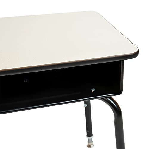Flash Furniture Billie Student Desk with Open Front Metal Book Box-Set of 5, 5 Pack, Gray