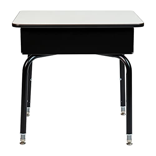 Flash Furniture Billie Student Desk with Open Front Metal Book Box-Set of 5, 5 Pack, Gray