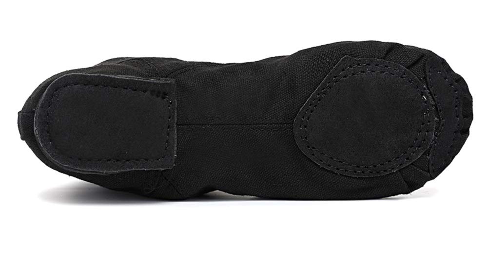 Smithmelody Canvas Jazz Dance Boots Ballet Dancing Sneakers for Adult Men Women (7/38，Black