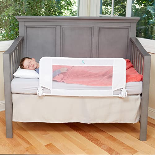 hiccapop Convertible Crib Bed Rail for Toddlers | Crib Rail Guard, Toddler Bed Rail for Crib | Baby Bed Rail Guard with Reinforced Anchor Safety