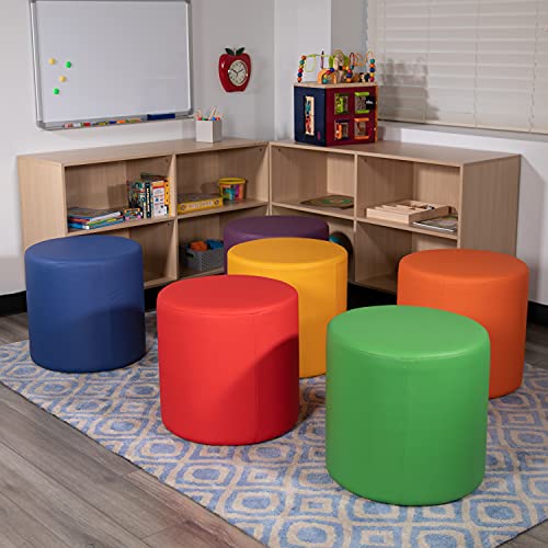 Flash Furniture Soft Seating Collaborative Circle for Classrooms and Common Spaces - 18" Seat Height (Blue)