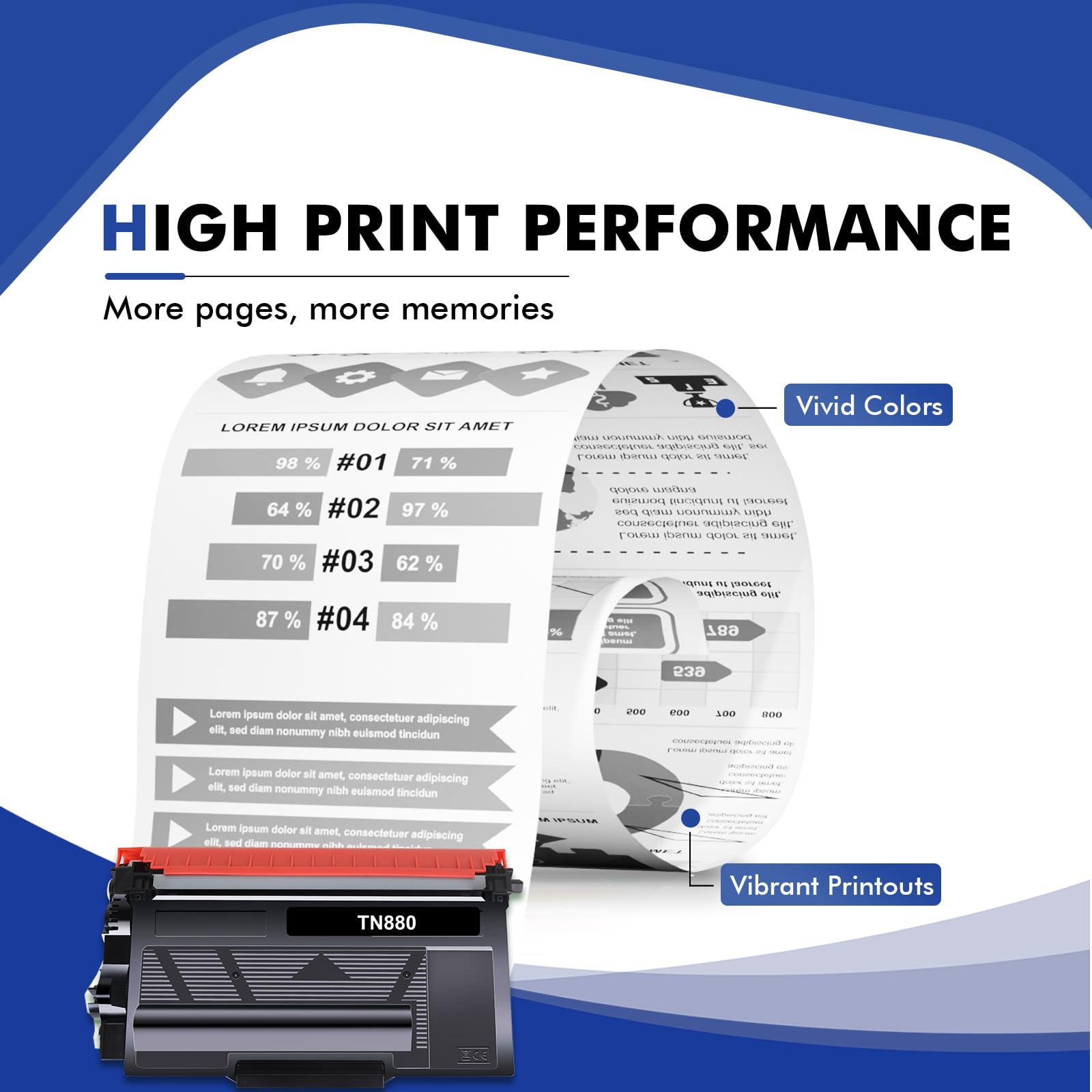 Toner Bank Compatible TN880 TN-880: Toner Cartridge Replacement for Brother TN880 TN 880 HL-L6200DW MFC-L6700DW MFC-L6800DW HL-L6200DWT HL-L6300DW MFC-L6900DW Super High Yield Printer (Black, 2-Pack)