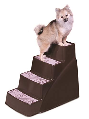 Petmate Lightweight Pet Steps Elevated Non-Slip Steps Chocolate Brown One Size Fits Most