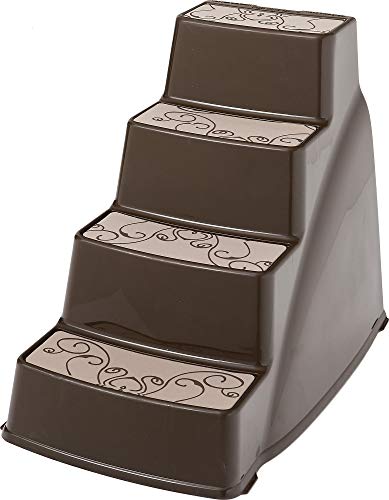 Petmate Lightweight Pet Steps Elevated Non-Slip Steps Chocolate Brown One Size Fits Most