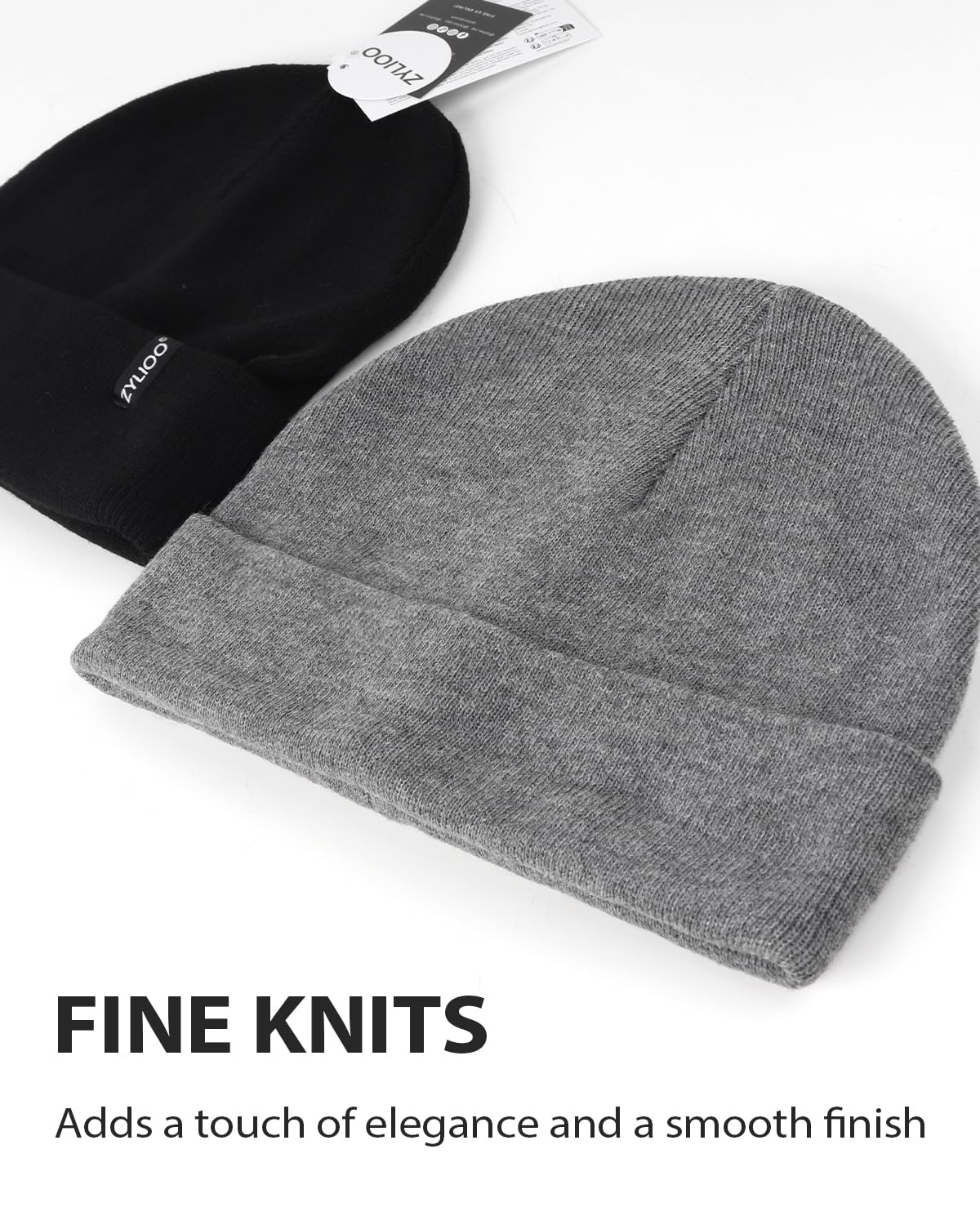Zylioo Extra Large Beanie for Men Big Head,Winter Soft Knit Beanie Hat,Warm Stocking Cap for Men Women