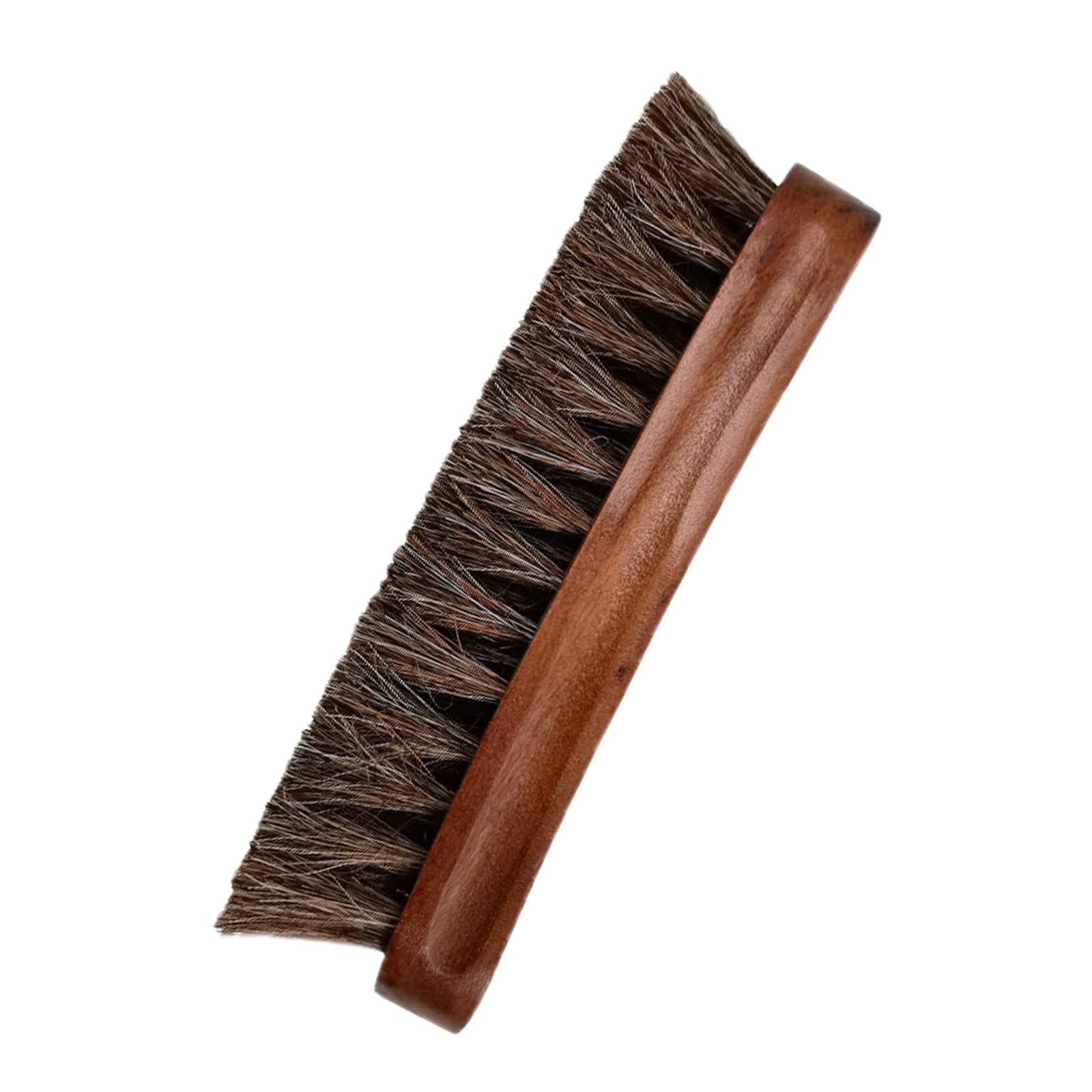 Let1be Horsehair Shoe Shine Brush,Polishing Cleaning Brush for Leather Shoes Boots Handbags Sofa,5.9*1.77*1.57 inch