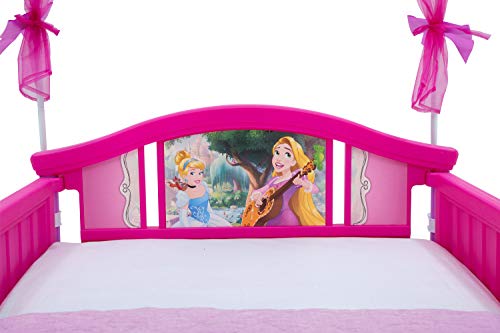 Delta Children Canopy Toddler Bed, Disney Princess( 54.5"lx29.5" w x 51" h)