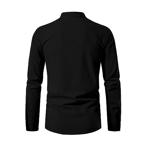 ATTBEA Mens Pirate Renaissance Costume Pirate Shirt Long Sleeves Medieval Viking Gothic Celtic Pirate Vest for Unisex Halloween Costume