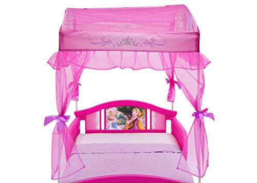 Delta Children Canopy Toddler Bed, Disney Princess( 54.5"lx29.5" w x 51" h)