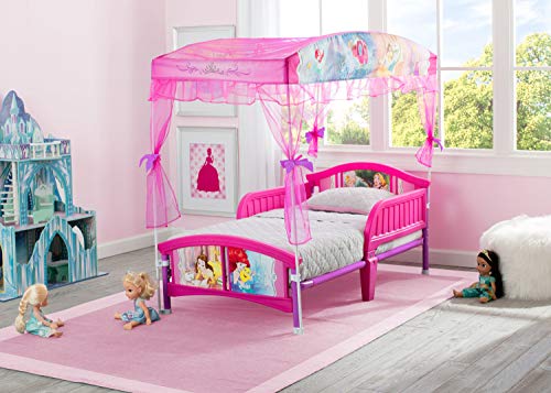 Delta Children Canopy Toddler Bed, Disney Princess( 54.5"lx29.5" w x 51" h)