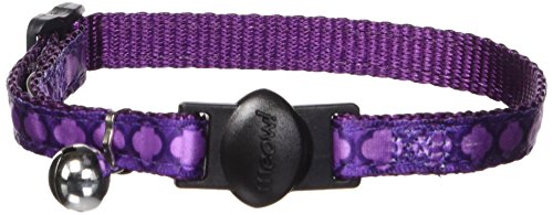 Petmate 11407 Cat Pet Collar, 3/8 by 8 to 12-Inch, Arabesque Purple
