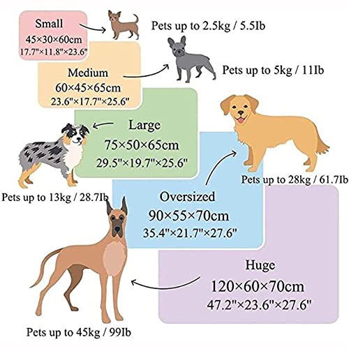 Pet Bed Cool Wooden Dog Bed, Blue 2-Layer Pet Bed, with Stairs + Guardrail + Dining Table, Dog Furniture(Size: M(60x45x65cm))