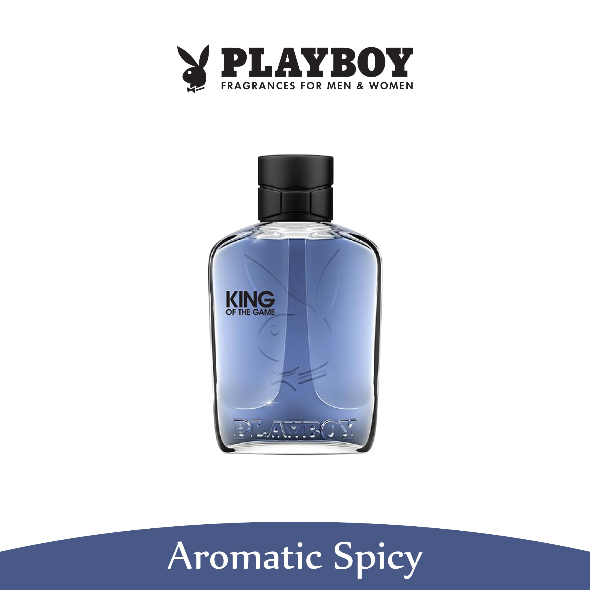 Playboy King of The Game Eau de Toilette Spray for Men, 3.4 Ounce
