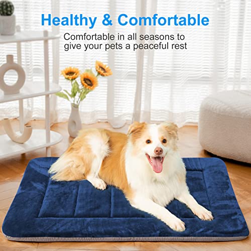 Hero Dog Extra Large Dog Bed Crate Pad Mat Soft Kennel Pads 48 in Non Slip Washable Dog Mattress Pet Beds Cushion for Pets Sleeping Mats
