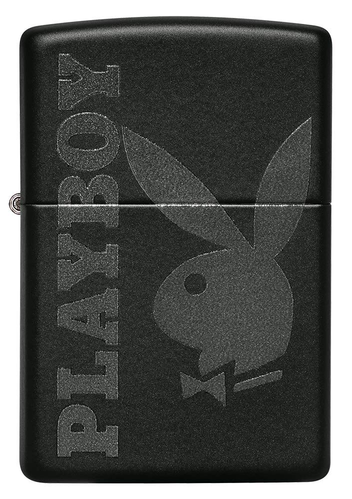 Zippo Playboy Black on Black Matte Pocket Lighter