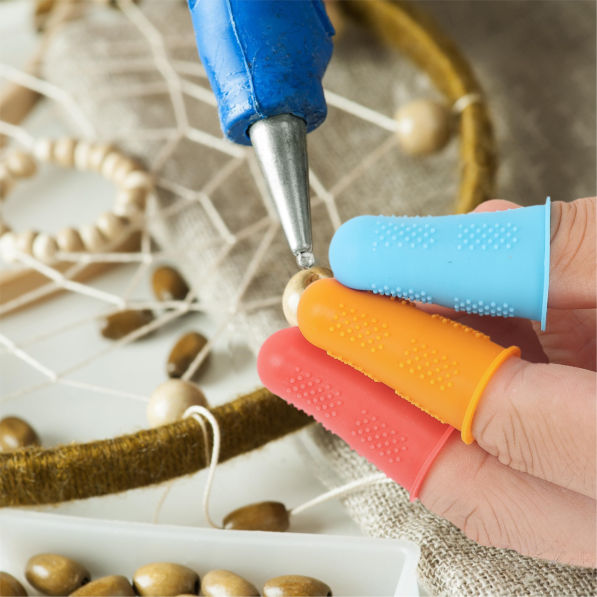 Mr. Pen- Hot Glue Gun Finger Protectors, 24 pcs, Silicone Finger Protectors, Finger Protectors, Finger Protectors for Hot Glue, Silicone Thimble, Hot Glue Finger Protectors, Finger Guard
