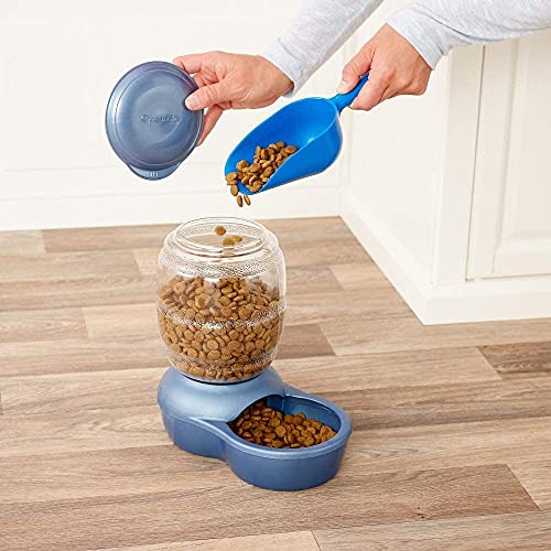 Petmate 24499 Replendish Gravity Feeder , Pearl Peacock Blue, 18 LB