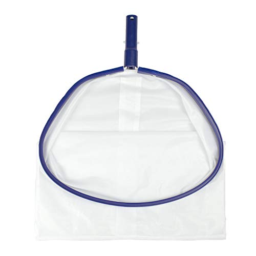 Poolmaster 21189 Finisher Swimming Pool Leaf Rake with Mesh Net, Classic Collection, Medium, White