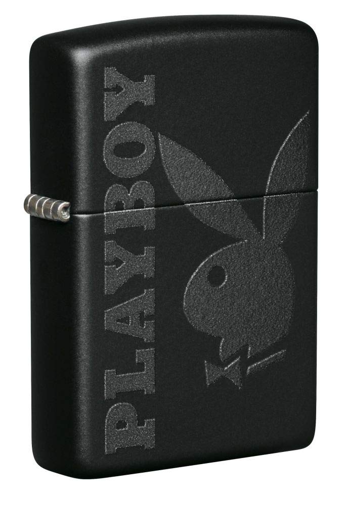 Zippo Playboy Black on Black Matte Pocket Lighter