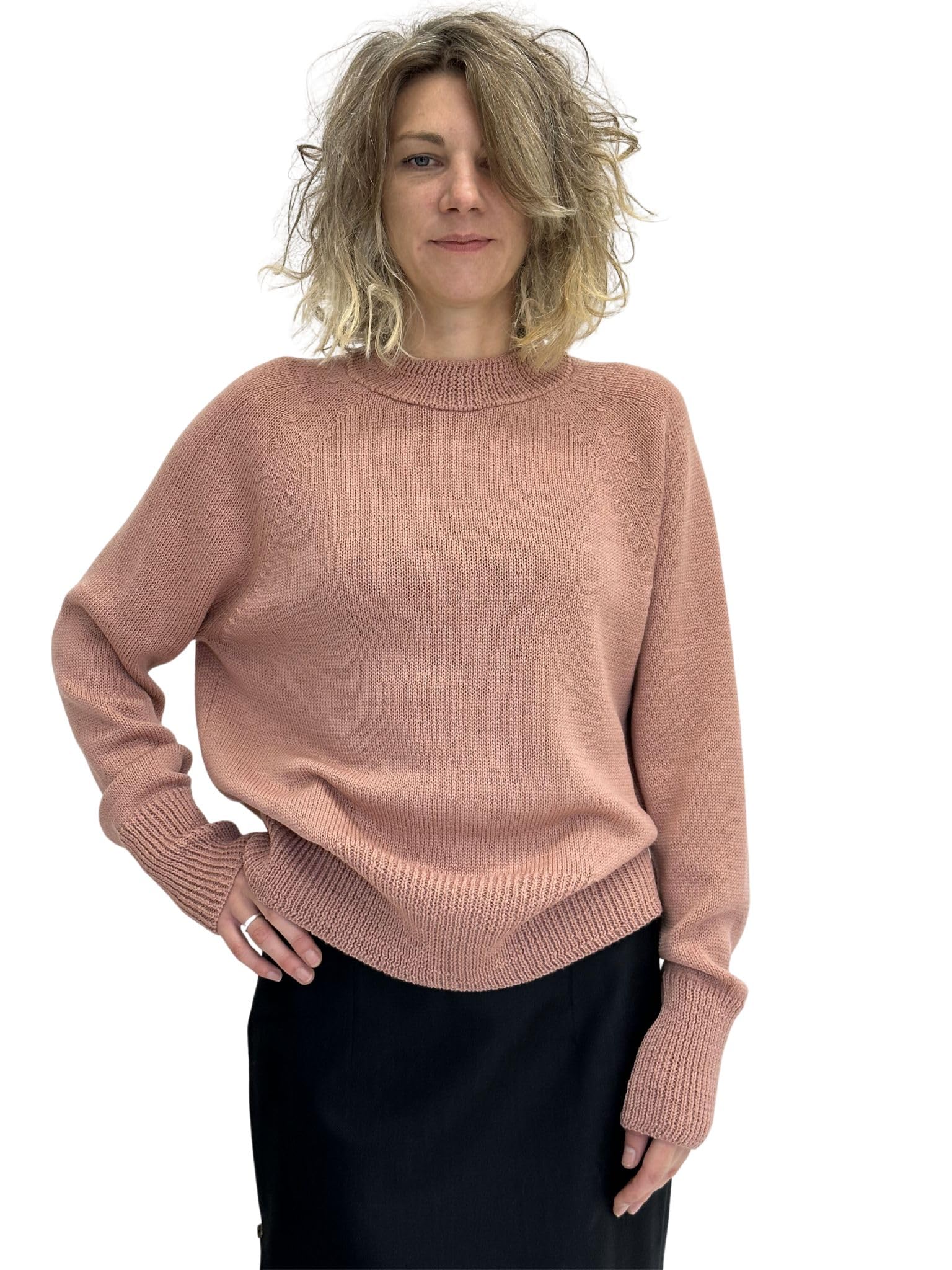 MERINO WOOL SWEATER, Knit wool women's jumper, Wool pullover, Warm wool jumper for autumn and winter, Hand knitted wool sweater (M)