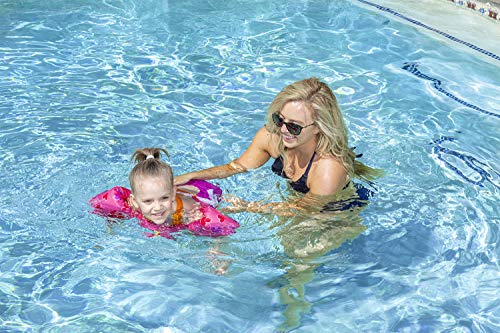 Poolmaster Learn-To-Swim Lil' Splashers Swimming Pool Float Training Aid Swim Vest and Arm Floaties, Pink